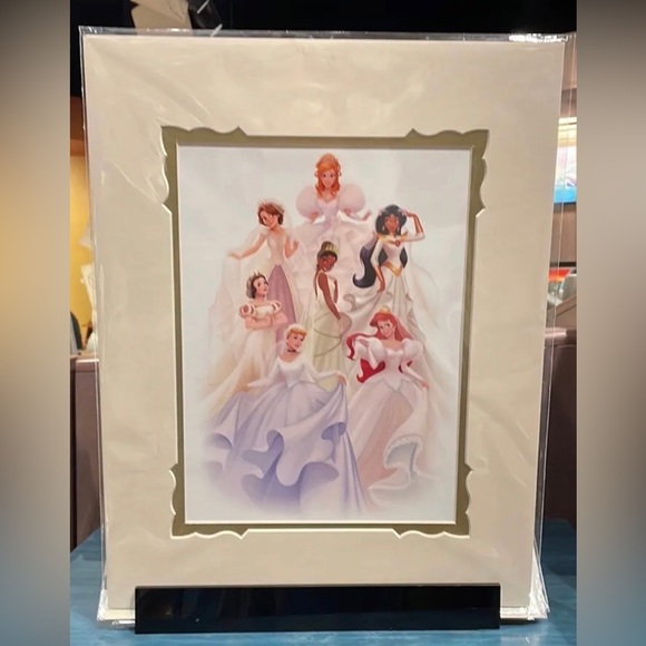 Disney | Art | Disney Parks Princess Brides Matted Print 4x18 Dylan ...